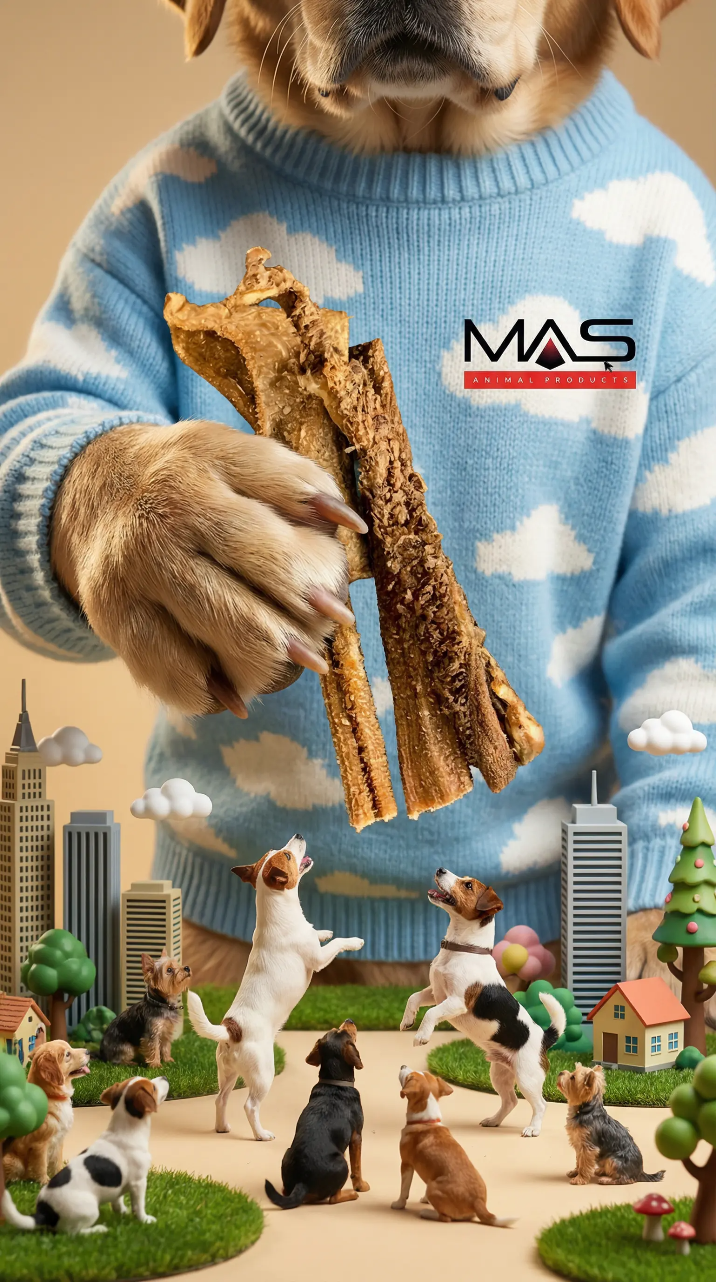 Dried Goat Tripe Manufacturers » Mas Dog Chewing Products